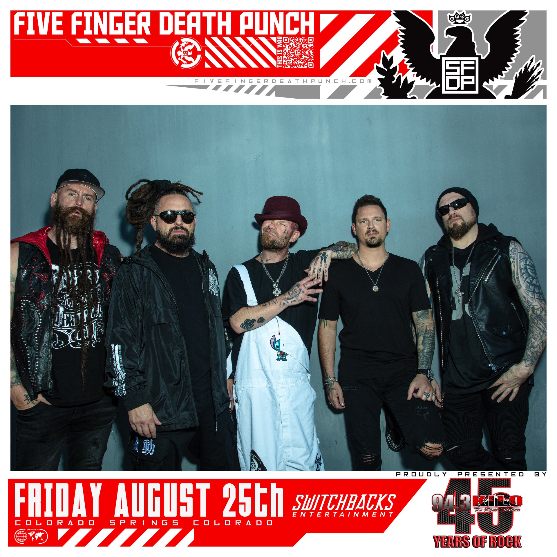 5FDP announces in Colorado Springs , Aug 25th! – Five Finger Death Punch